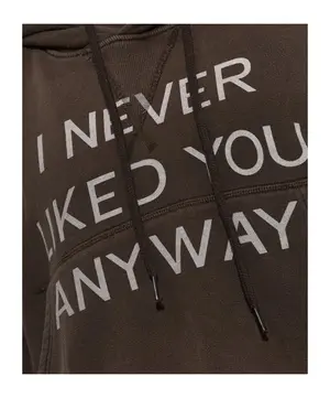 R13 Long Sleeve Hooded Sweatshirt - Brown