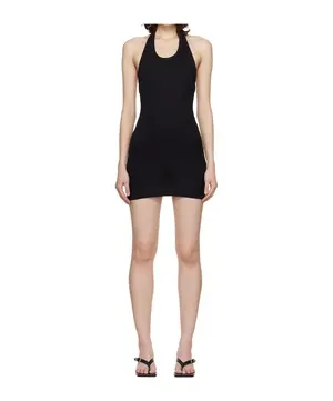 Vetements Halter Neck Mini Dress - Black