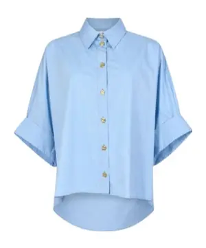 Liu Jo Button-up Short-sleeve Shirt - Blue