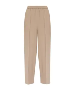 Fabiana Filippi Elastic-waist Casual Trousers - Beige