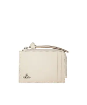 VIVIENNE WESTWOOD Zipper Card Holder - White
