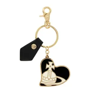 VIVIENNE WESTWOOD Orb Heart Keychain - Black
