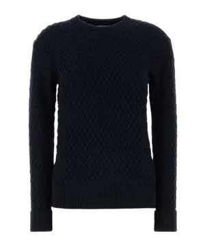 Bottega Veneta Crew Neck Long-sleeved Knitwear - Black