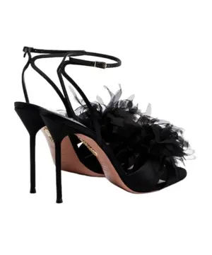 AQUAZZURA Floral Decorated High Heel Sandals
