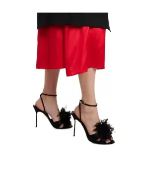 AQUAZZURA Floral Decorated High Heel Sandals