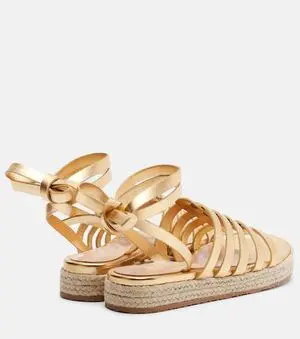 GIANVITO ROSSI Leather Espadrille Sandals