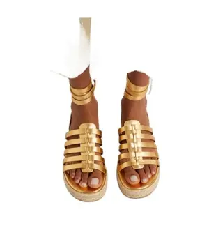 GIANVITO ROSSI Leather Espadrille Sandals
