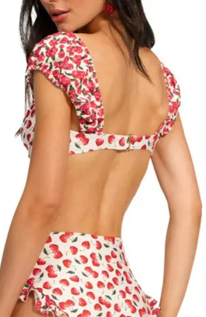 Agua Bendita Lupita Cherish Cap Sleeve Bikini Top