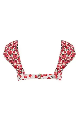 Agua Bendita Lupita Cherish Cap Sleeve Bikini Top