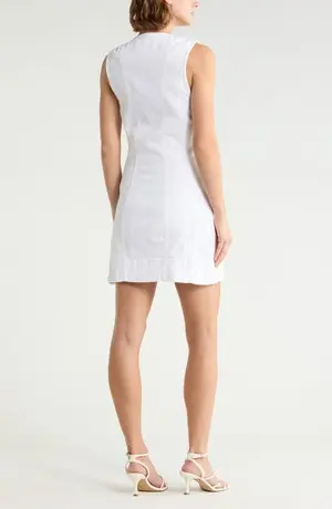 Good American Button Front Denim Mini Dress