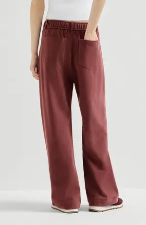 Brunello Cucinelli Cotton Smooth French Terry Trousers