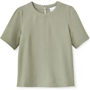 CARTOLINA Chloe Pebbled Crepe Top - Moss