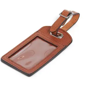 KORCHMAR Full-grain Leather Luggage Tag - Pebbled Tan