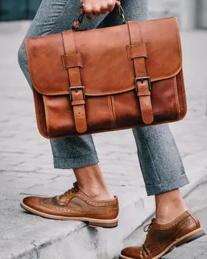 KORCHMAR Garfield Leather Briefcase - Espresso
