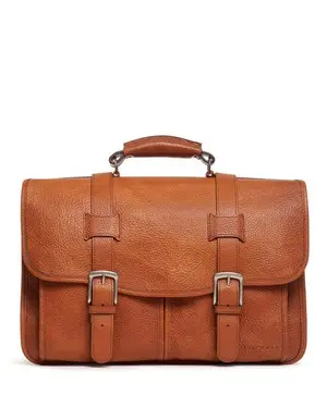 KORCHMAR Garfield Leather Briefcase - Pebbled Tan