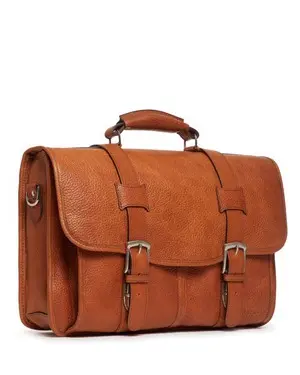 KORCHMAR Garfield Leather Briefcase - Pebbled Tan