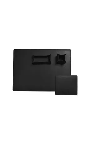 KORCHMAR Rushmore Leather Desk Set - Black