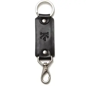 KORCHMAR Preston Leather Swivel Hook Key Chain - Black