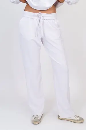 ON/OFF ESSENTIALS The Solace Wide Leg Sweatpant - White