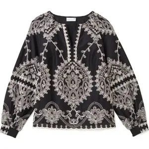 CARTOLINA Ynez Embroidered Top - Noir