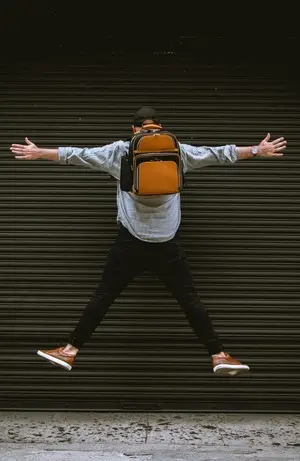 KORCHMAR Mason Workday Ballistic Nylon And Leather Backpack