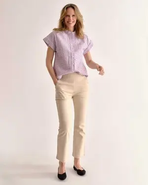 CARTOLINA Margo Gingham Button-down Shirt - Wisteria