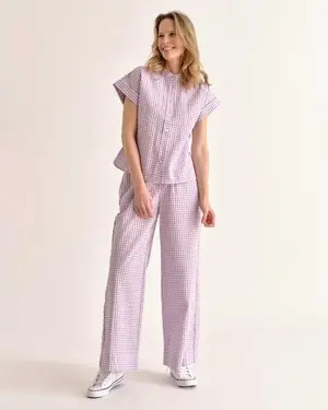 CARTOLINA Margo Gingham Button-down Shirt - Wisteria