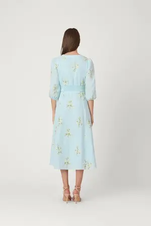 Shoshanna Floral Embroidered Cotton Dress
