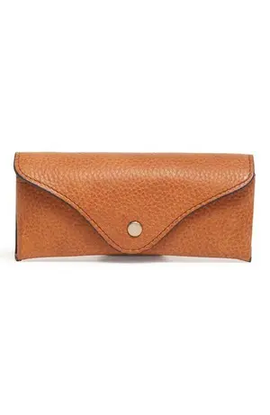 KORCHMAR Salvino Leather Eyeglass Case - Pebbled Tan