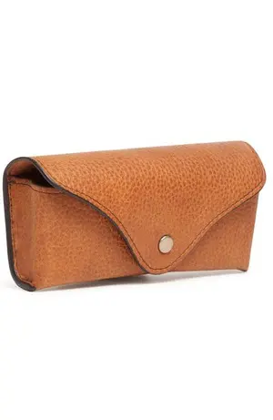 KORCHMAR Salvino Leather Eyeglass Case - Pebbled Tan