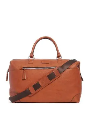 KORCHMAR Fulton Leather Framed Duffel - Pebbled Tan