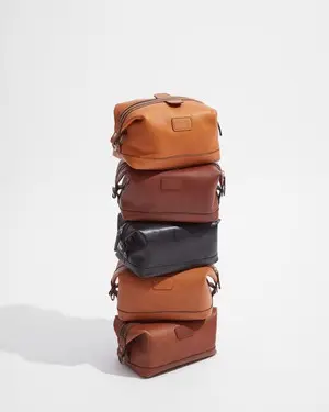 KORCHMAR Ryder Leather Dopp Kit - Tan