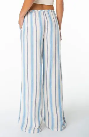 Roxy Iyla 2 Stripe Wide Leg Drawstring Pants