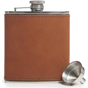 KORCHMAR Arlo Leather-wrapped Hip Flask - Espresso
