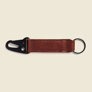 CASUPO Leather Keychain With Lobster Hook - Chocolate