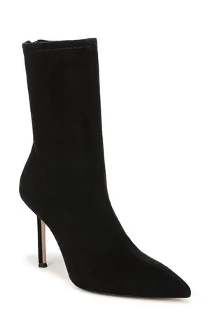 FAVORITE DAUGHTER Ryder Pointed Toe Stiletto Sock Bootie - Black