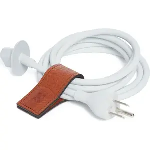 KORCHMAR Edison Leather Cord Wrapperlarge - Pebbled Tan