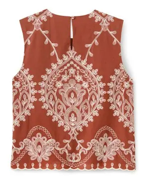 CARTOLINA Linda Embroidered Shell