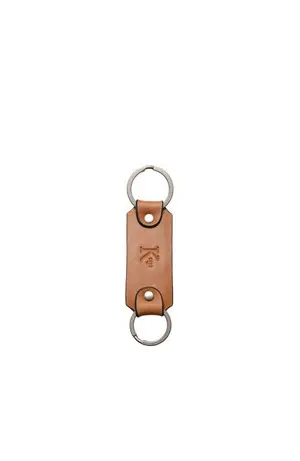 KORCHMAR Irwin Leather Double Loop Key Chain - Tan