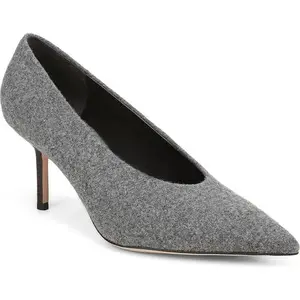 FAVORITE DAUGHTER Zoe Leather Stiletto Pumps - Grey