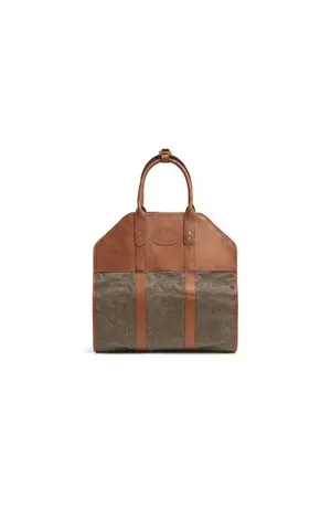 KORCHMAR Rayburn Waxed Canvas Log Carrier With Leather Trim