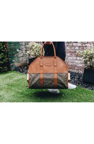 KORCHMAR Rayburn Waxed Canvas Log Carrier With Leather Trim
