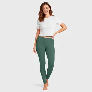 CITY THREADS USA-MADE 100% Organic Cotton Leggings - Green