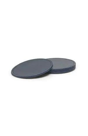 KORCHMAR Blake Leather Coaster Set - Blue