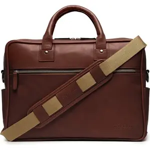 KORCHMAR Redford Leather Briefcase - Brown