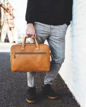 KORCHMAR Redford Leather Briefcase - Tan