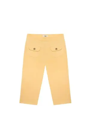 ODDLI Button Capri Pants - Yellow