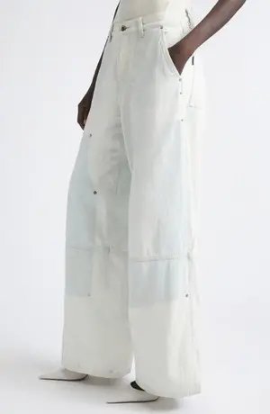 HAIKURE Legacy Rivet Embellished Wide Leg Jeans