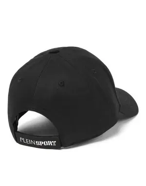 PLEIN SPORT Baseball Cap With Embossed Logo - Black/white