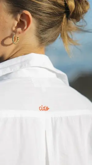 SITANO Ciao Embroidered Button-up Shirt